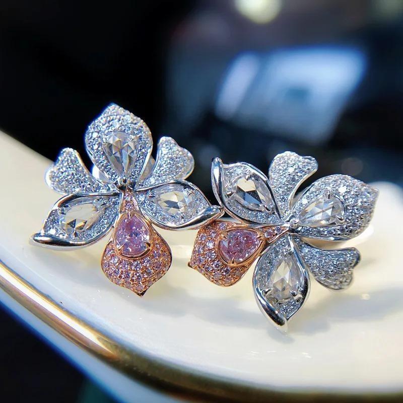 Luxury Romantic Clover Orchids Stud Earrings For Women – Gofaer Finds store!