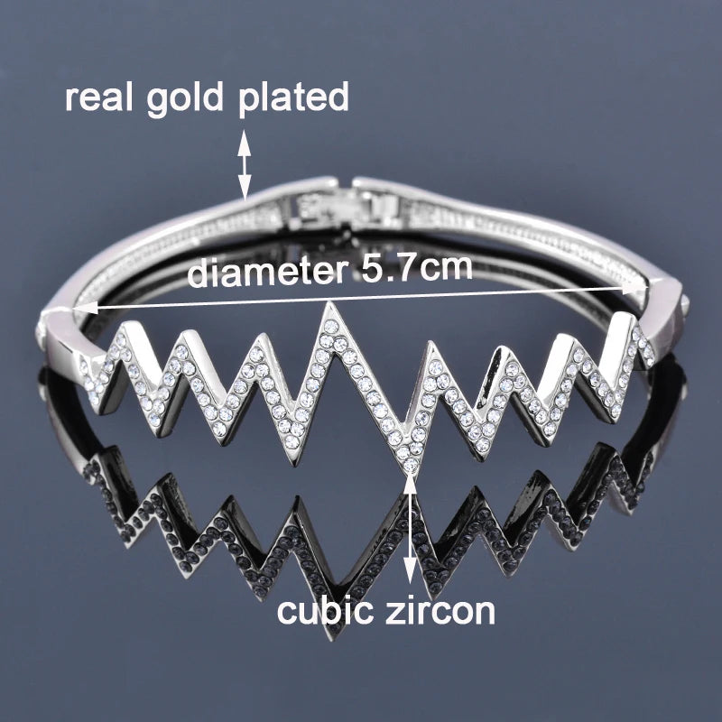 Classic Lightning Shaped Crystal Bracelets For Women – Gofaer Finds store!