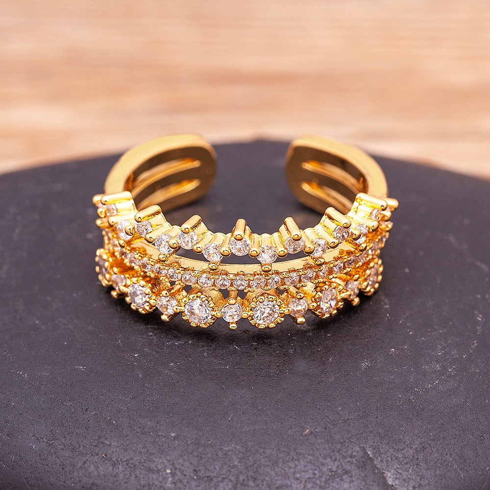 Classic Three Layers Wedding Women Ring Simple Finger Rings – Gofaer ...