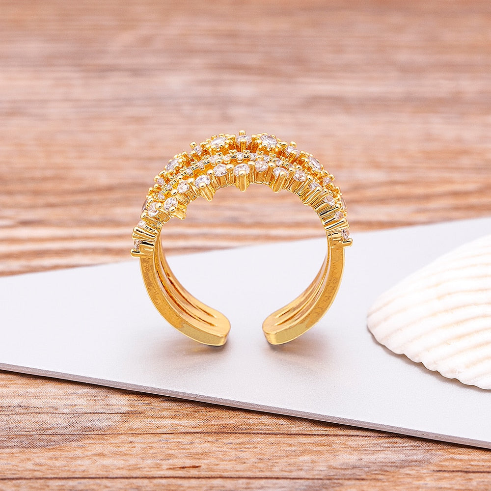 Classic Three Layers Wedding Women Ring Simple Finger Rings – Gofaer ...