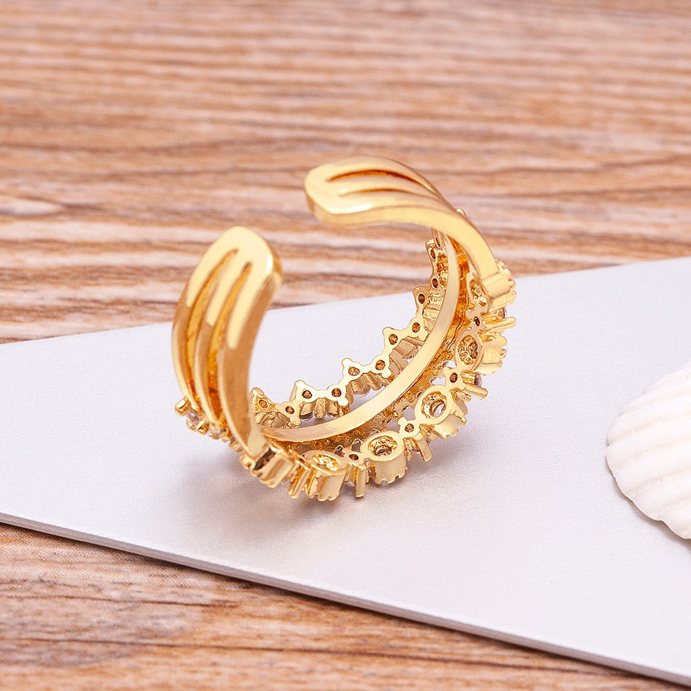 Classic Three Layers Wedding Women Ring Simple Finger Rings – Gofaer ...