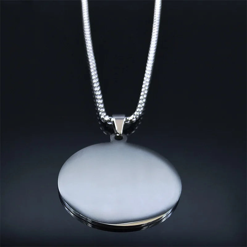 Stainless Steel Black Sigil Necklace Men Goetia Seal of ALLOCES Demon ...