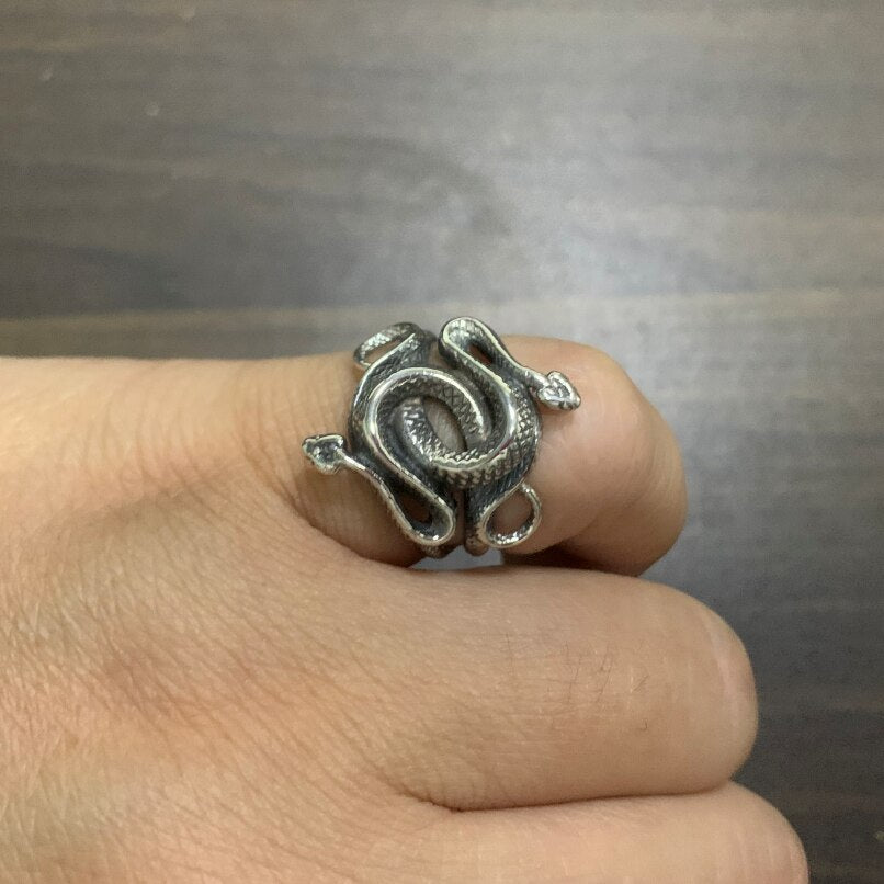 Sterling Silver Double-Headed Snake Ring – Gofaer Finds store!