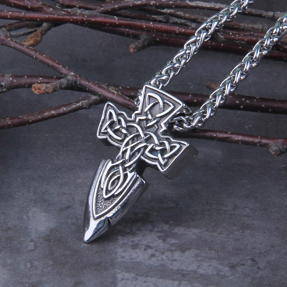 nordic freyr sword amulet stainless steel viking pendant necklace ...