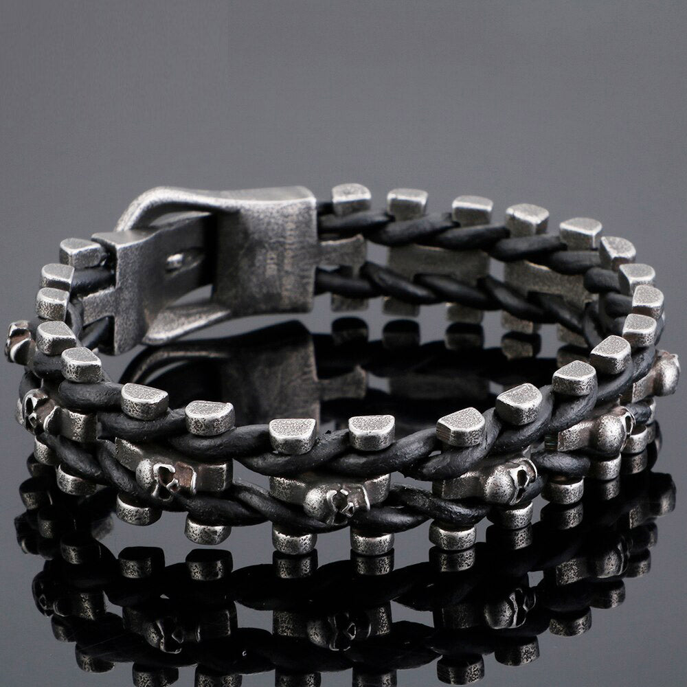Gothic Ghost Head Skull Bracelets For Men – Gofaer Finds store!