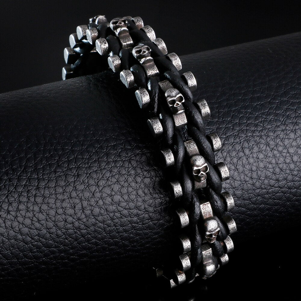 Gothic Ghost Head Skull Bracelets For Men – Gofaer Finds store!