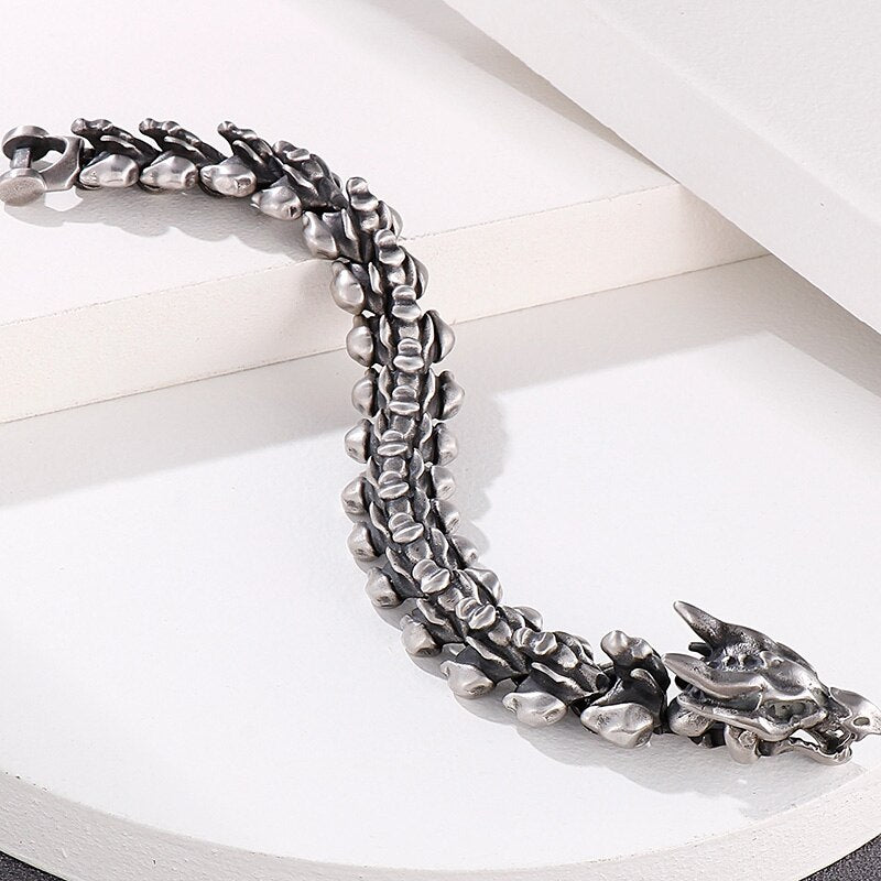 Mens Dragon Keel Chain Link Scale Bangle Bracelet for Men – Gofaer ...