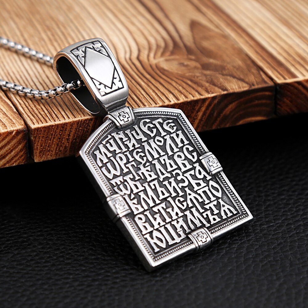 Heavy Metals Holy Warrior Religious Back Bible Pendant Necklace For Me ...