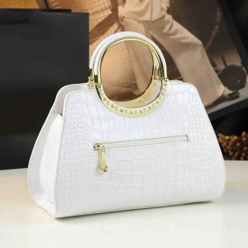 Fashionable Women Frame Bag Luxury Patent Leather Top Handle Bags ...