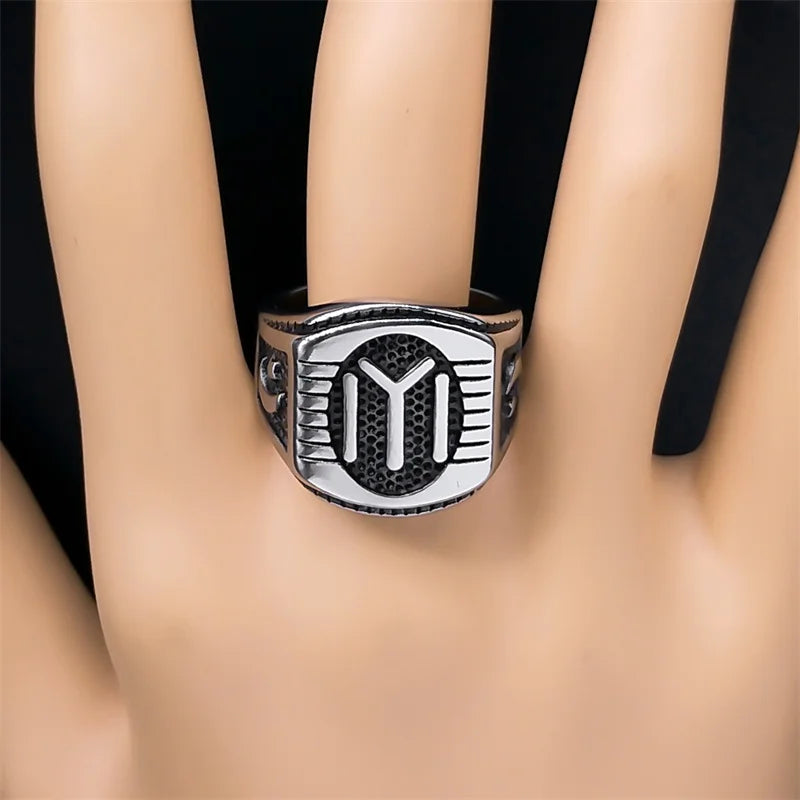 Turkey Moon Star Logo Ring Stainless Steel Silver Color – Gofaer Finds ...
