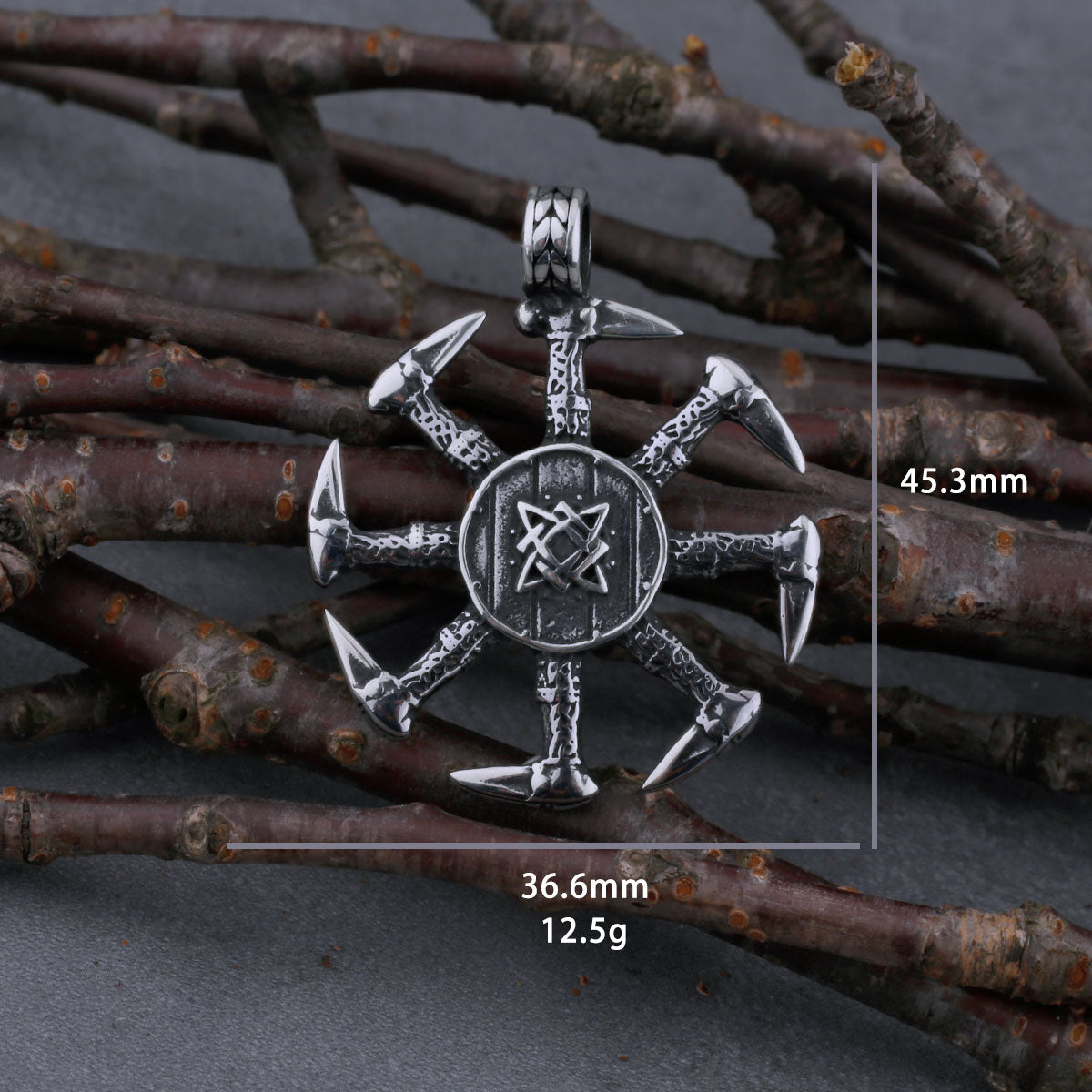 Vintage Viking Raven Kolovrat Knot Sun Dagger Necklace Men's – Gofaer ...