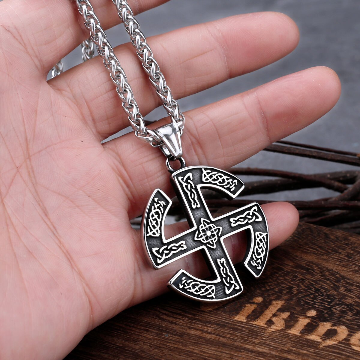 Stainless Steel Viking Slavic Rune Necklace Men's – Gofaer Finds store!