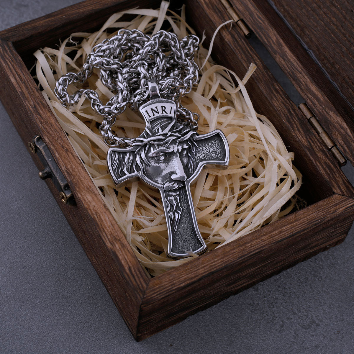 316L Jesus Necklace Men's Classic Creative Exorcist Cross Pendant ...