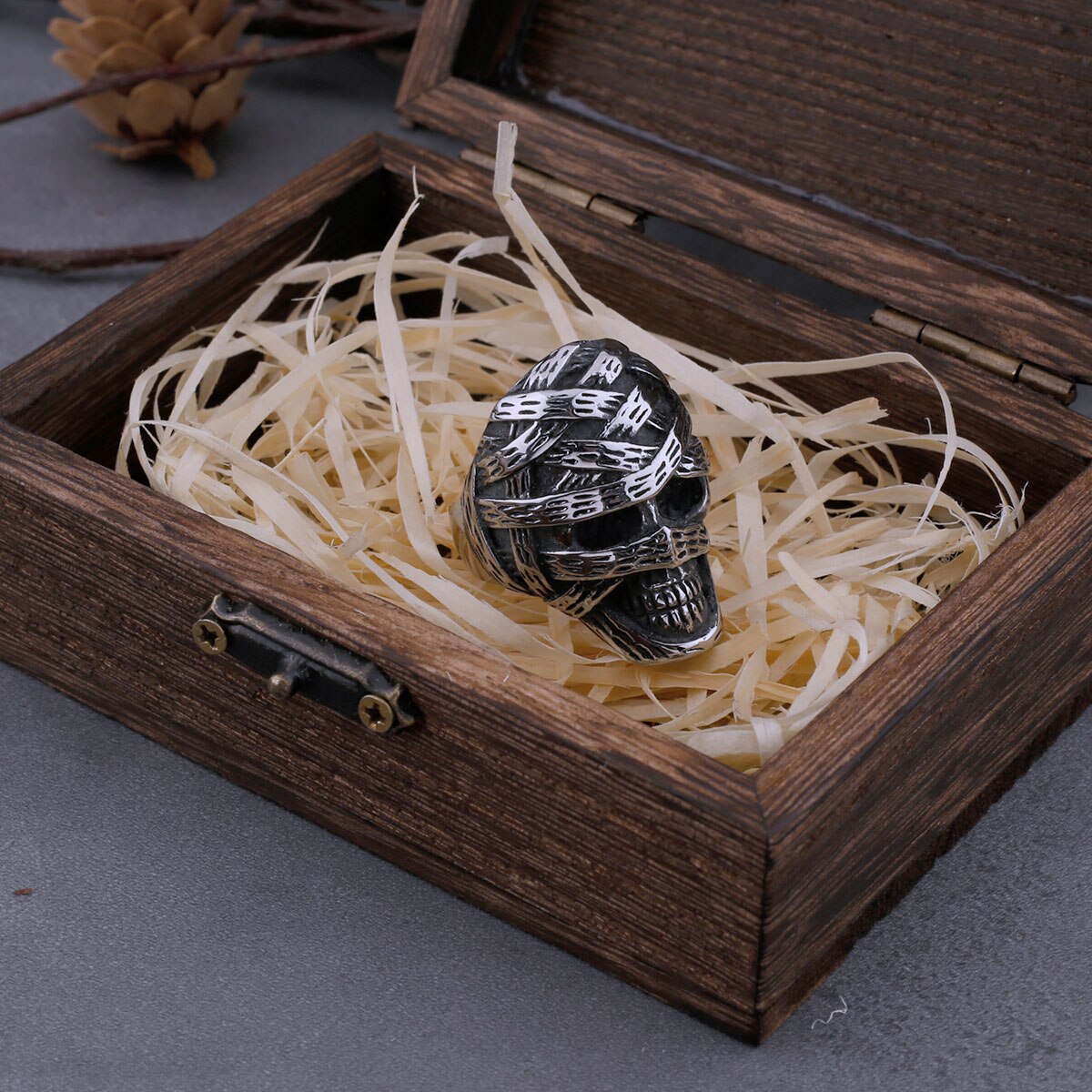 Vintage Egyptian Mummy Skull Ring for Men – Gofaer Finds store!