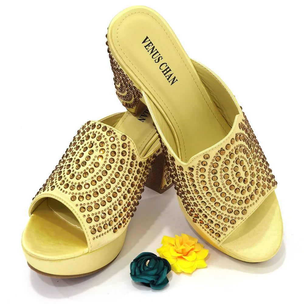 Italian Design Ladies Matching Shoes And Bag Material With Nigerian Sh ...