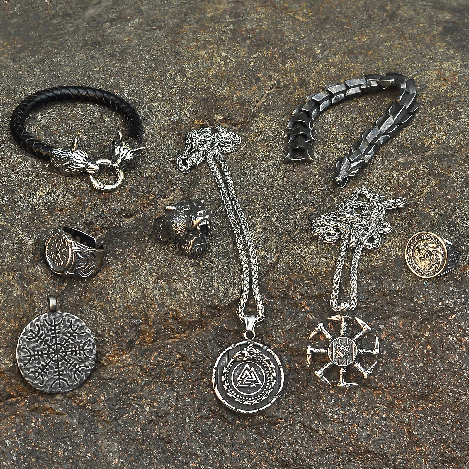 Jormungandr Surrounds Yggdrasil Rotating Pendant – Gofaer Finds store!