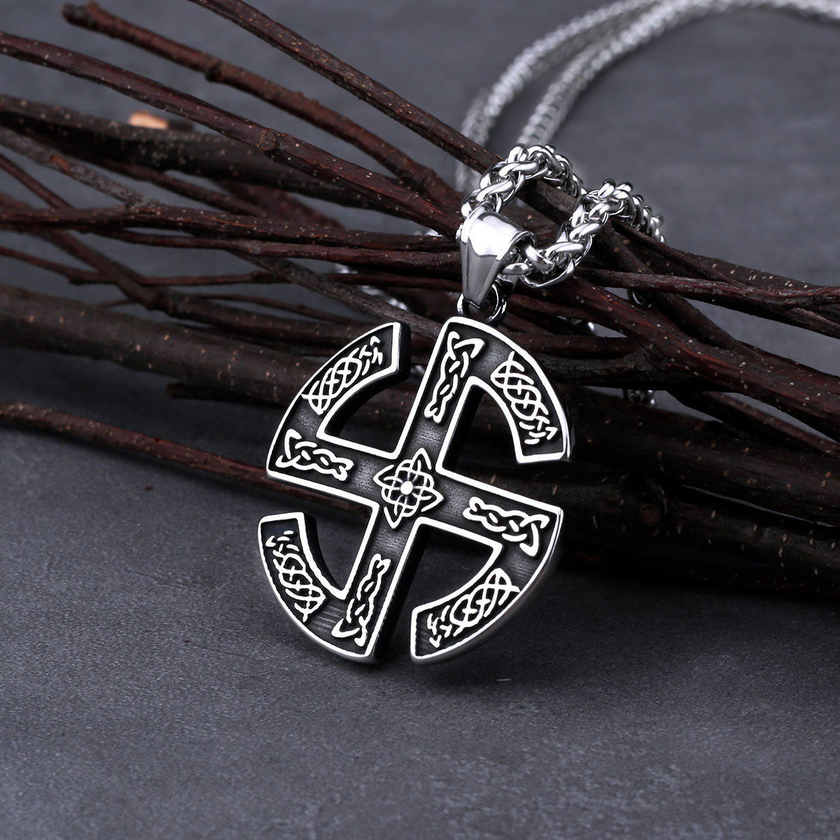 Stainless Steel Viking Slavic Rune Necklace Men's – Gofaer Finds store!