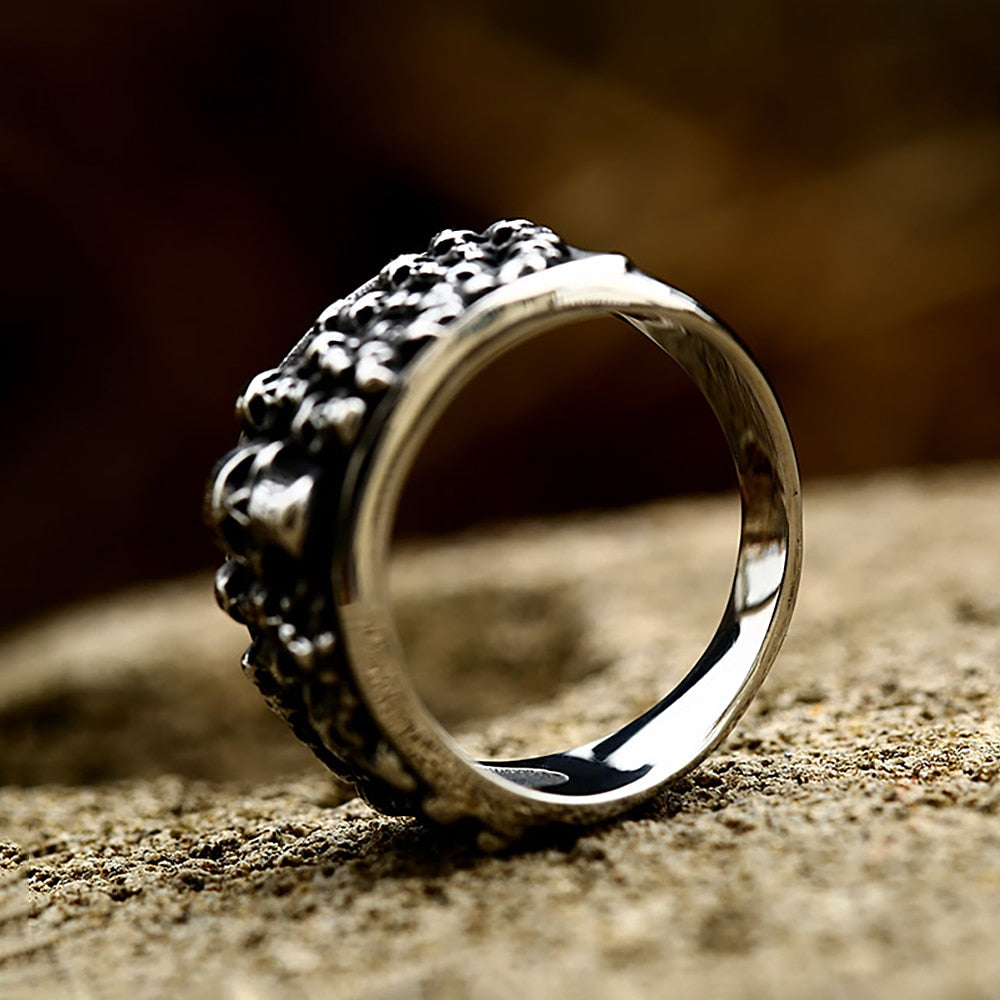New Design Punk Vintage Black Skull Ring For Men – Gofaer Finds store!