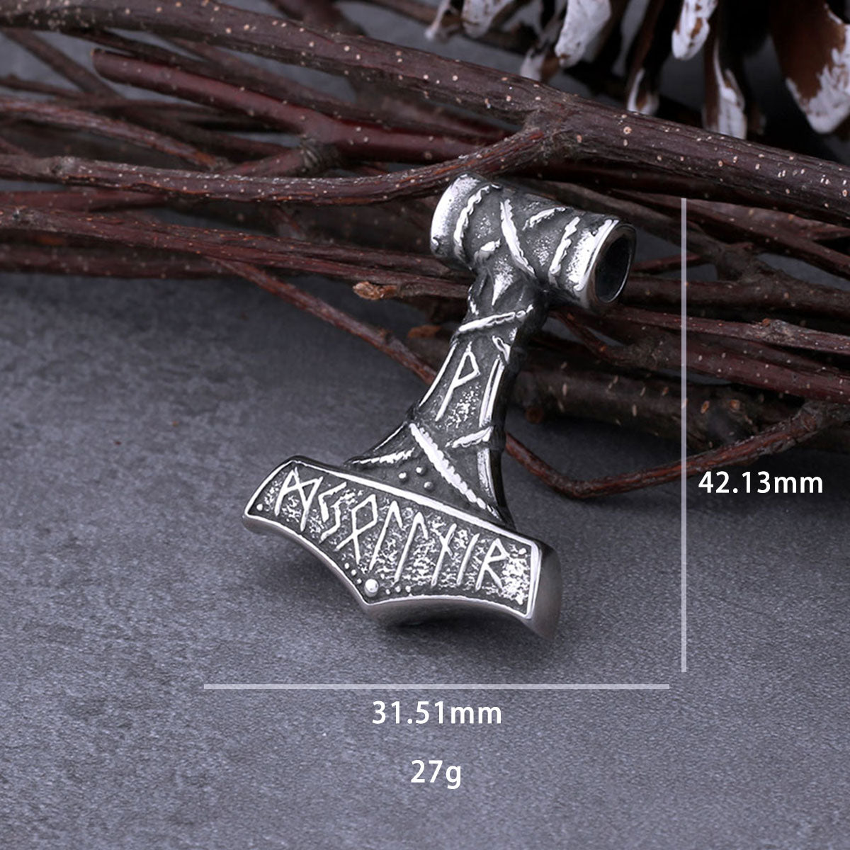 Vintage Nordic Vikings Anchor Odin Rune Necklace Men's – Gofaer Finds ...