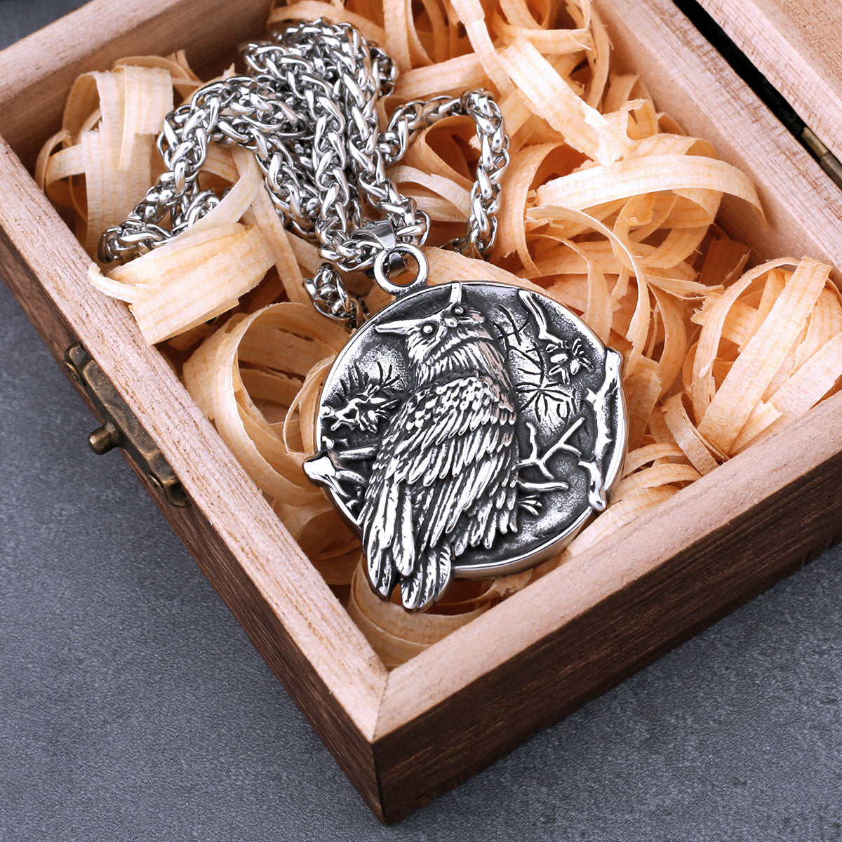 Vintage Nordic Viking Compass Rune Owl Necklace Men's – Gofaer Finds store!