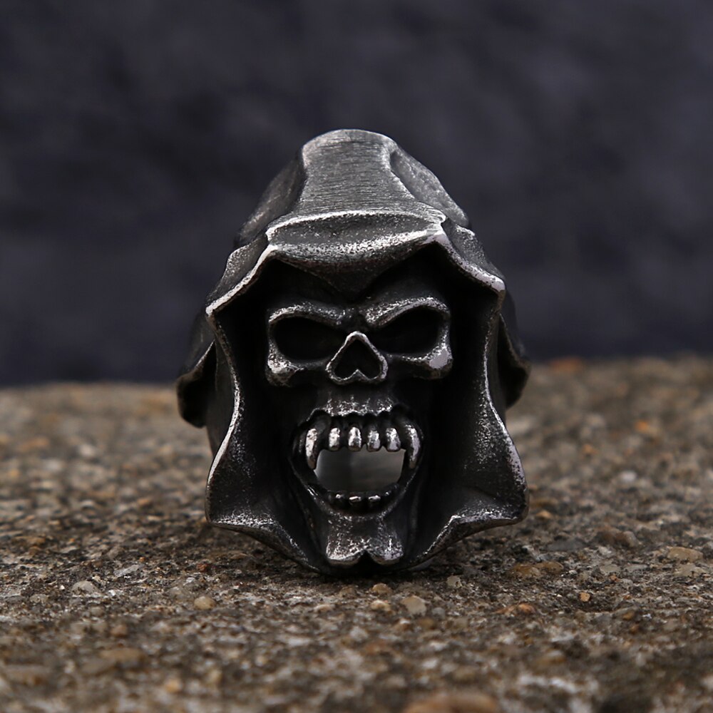 Vintage Domineering Death Skull Ring For Men – Gofaer Finds store!