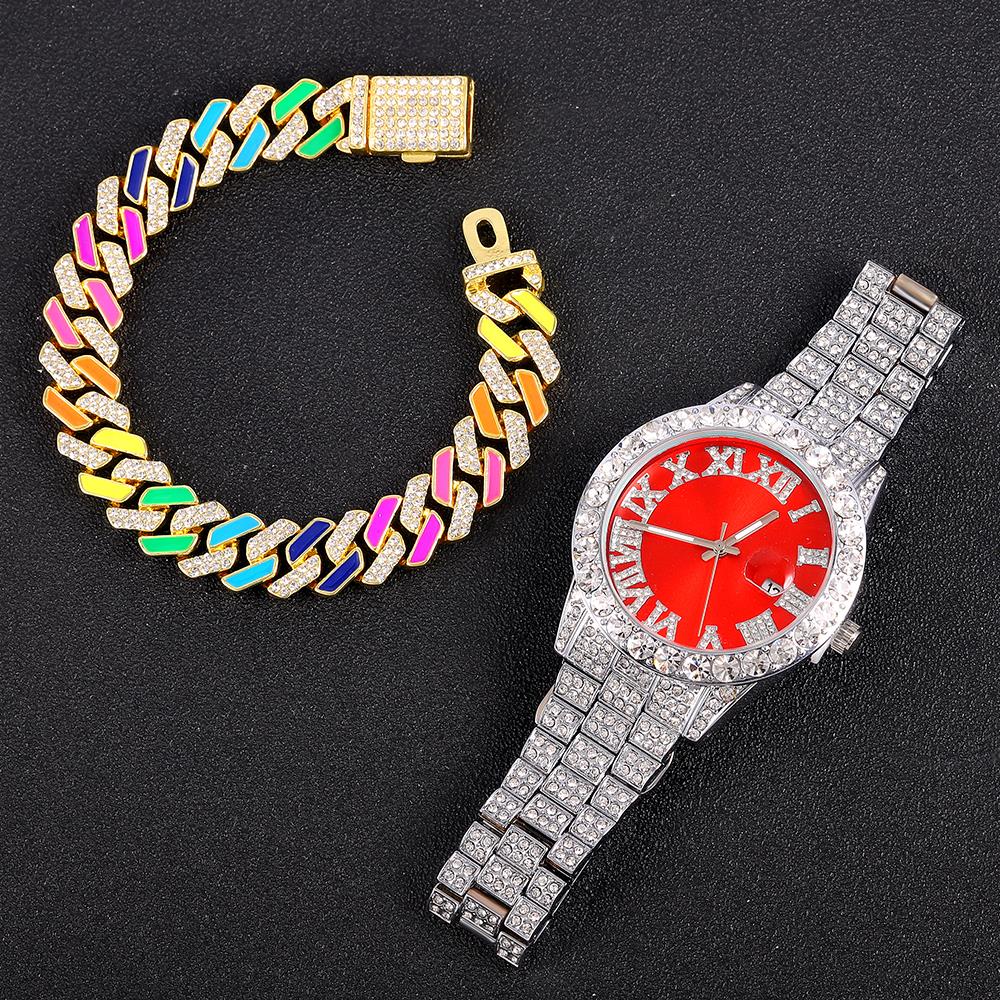 Iced Out Bracelet + Watches for Men Full Iced Out Watch – Gofaer Finds ...