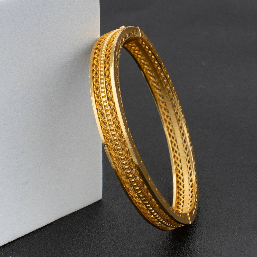 African Gold Color Bangle for Women – Gofaer Finds store!