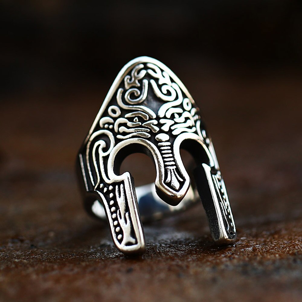 Gothic Vintage Spartan Warrior Mask Ring For Men Women – Gofaer Finds ...