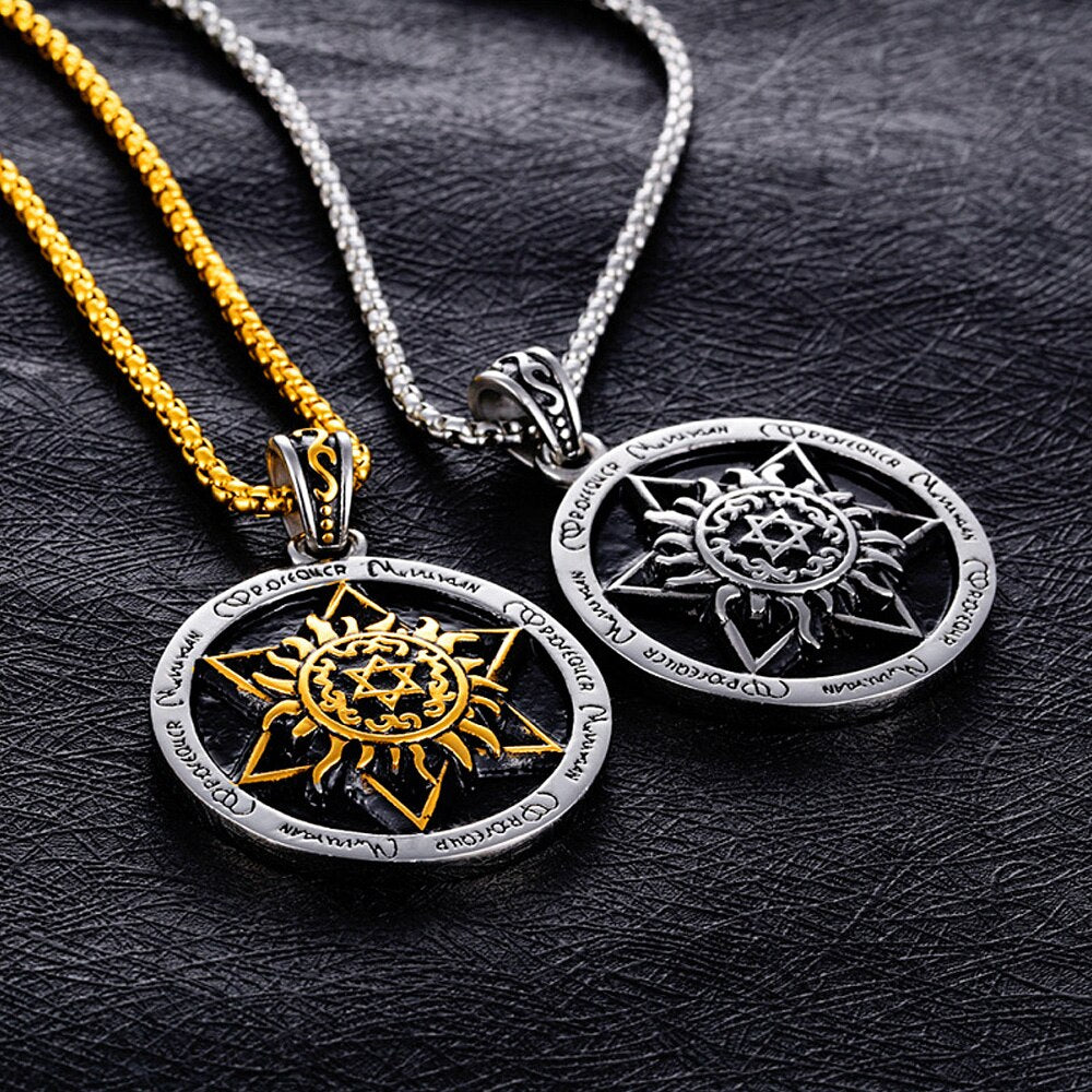 Vintage Rune Apollo Sun God Pendant Necklace For Men – Gofaer Finds store!