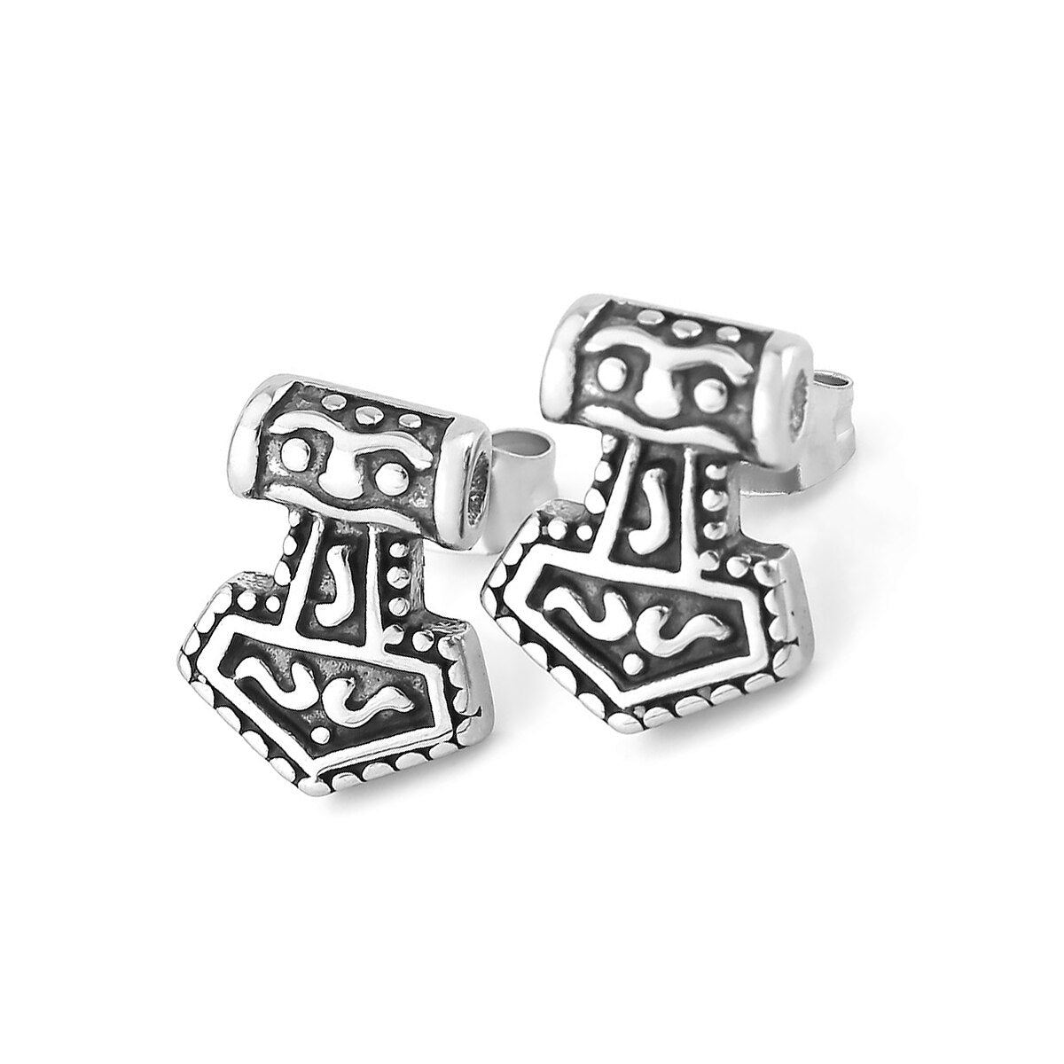 Nordic Vikings Anchor Stud Earrings For Men – Gofaer Finds store!