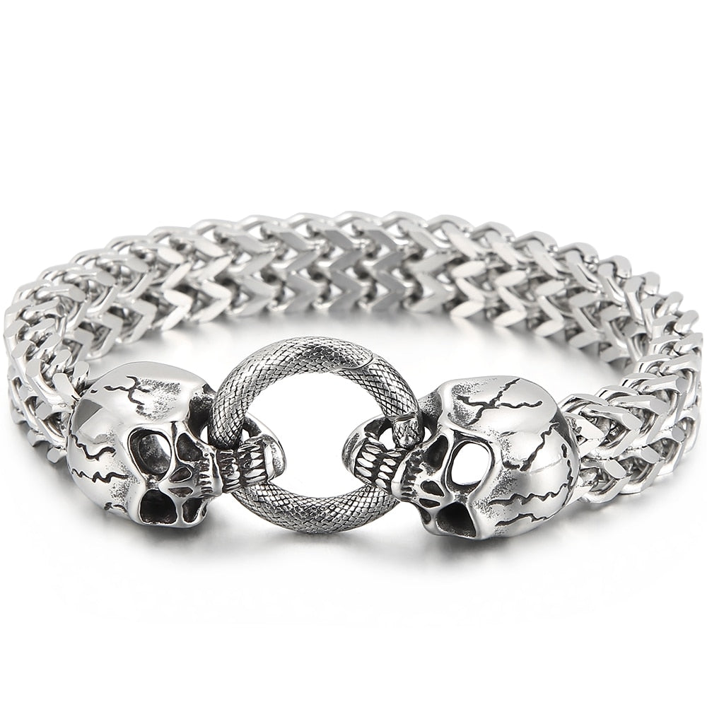 Steampunk Rock Skull Head Bracelets for Men – Gofaer Finds store!