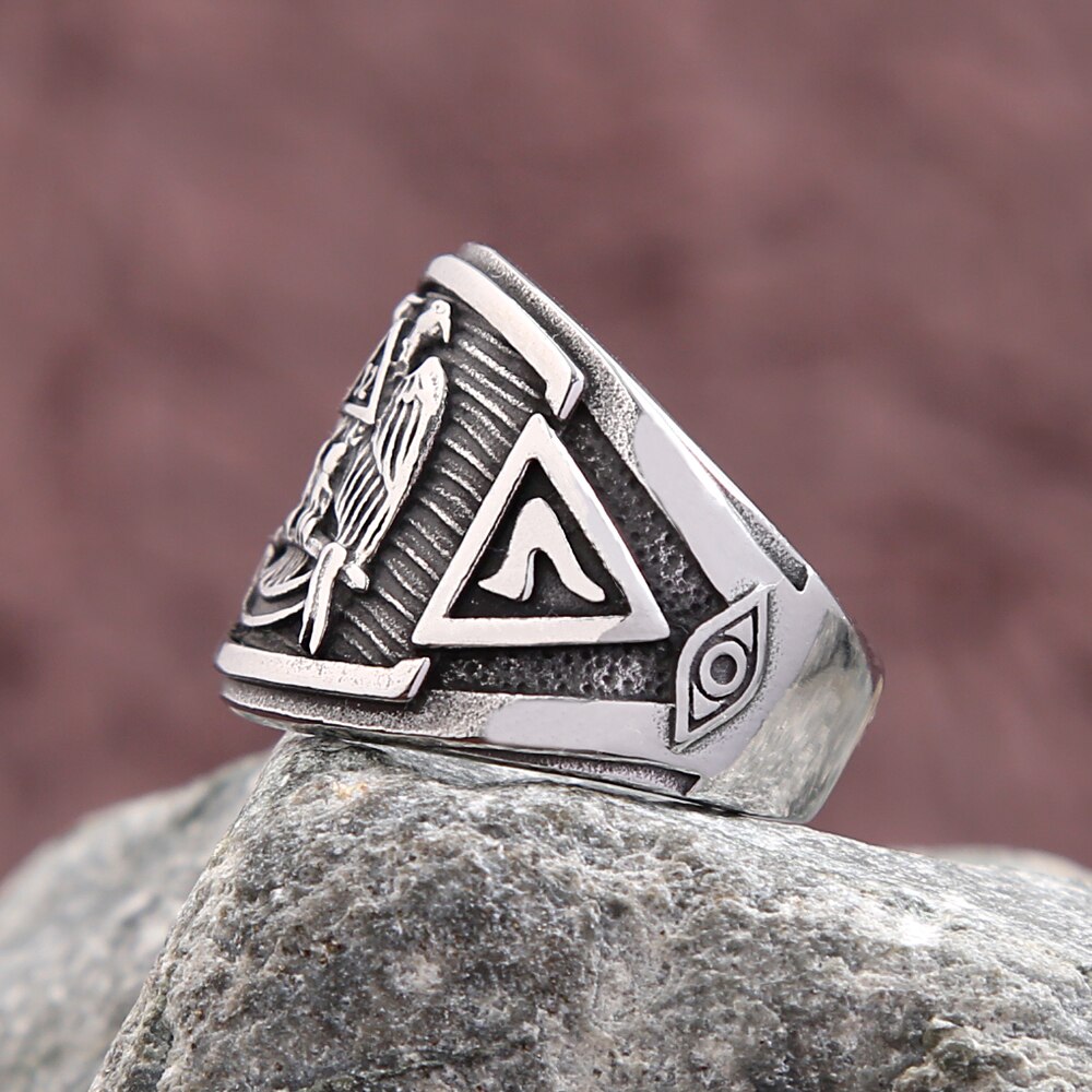 New Vintage 316L Stainless Steel Masonic Symbol Rings – Gofaer Finds store!