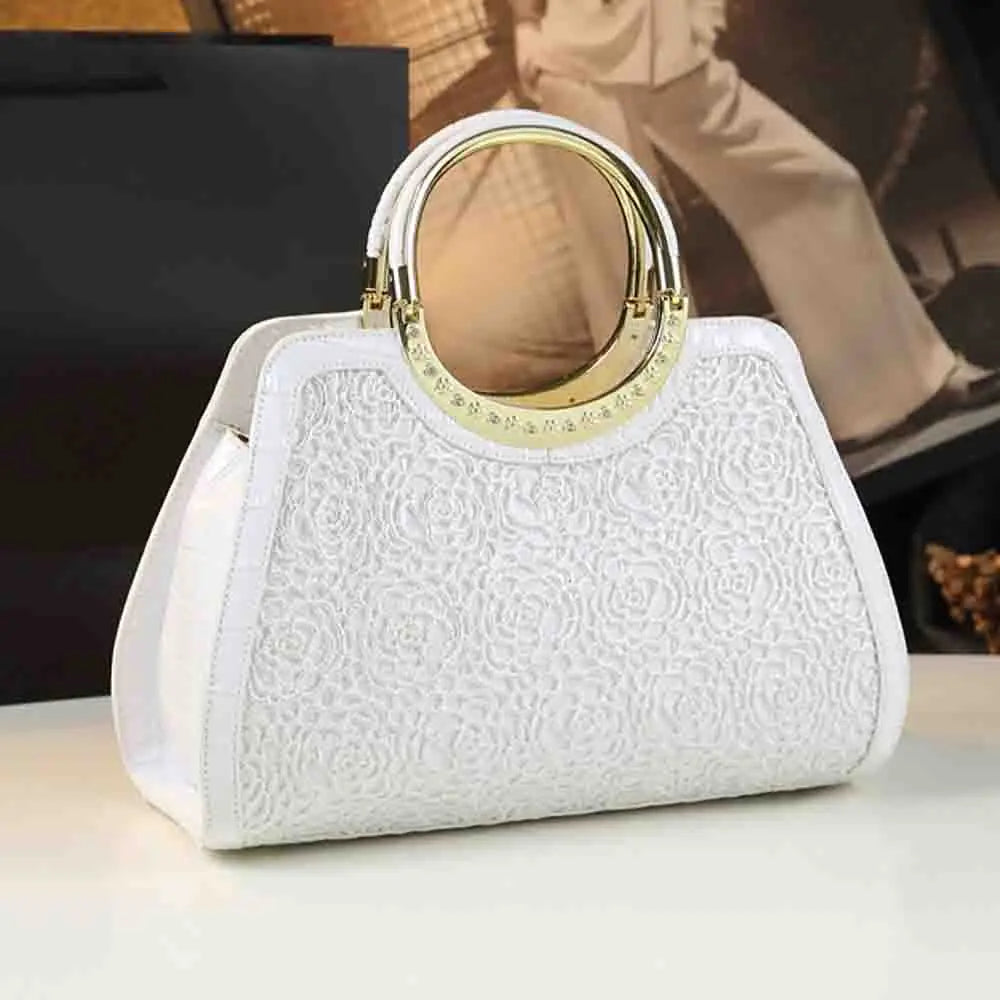 Fashionable Women Frame Bag Luxury Patent Leather Top Handle Bags ...