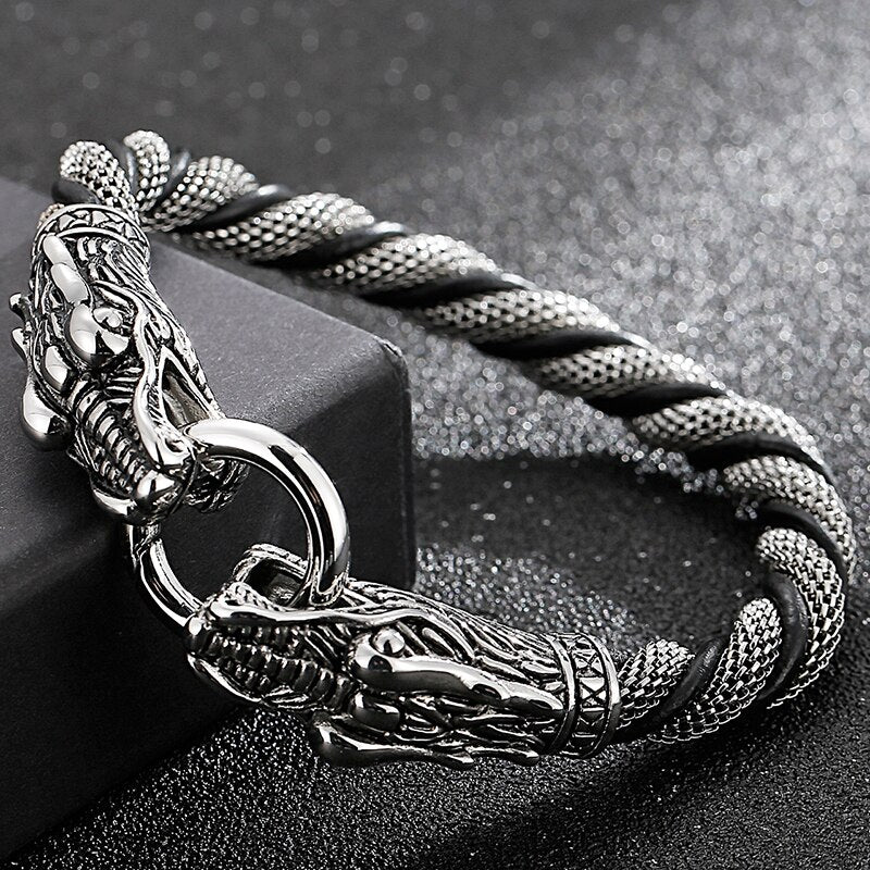 Gothic Tiger/Dragon Head Bracelet for Men – Gofaer Finds store!