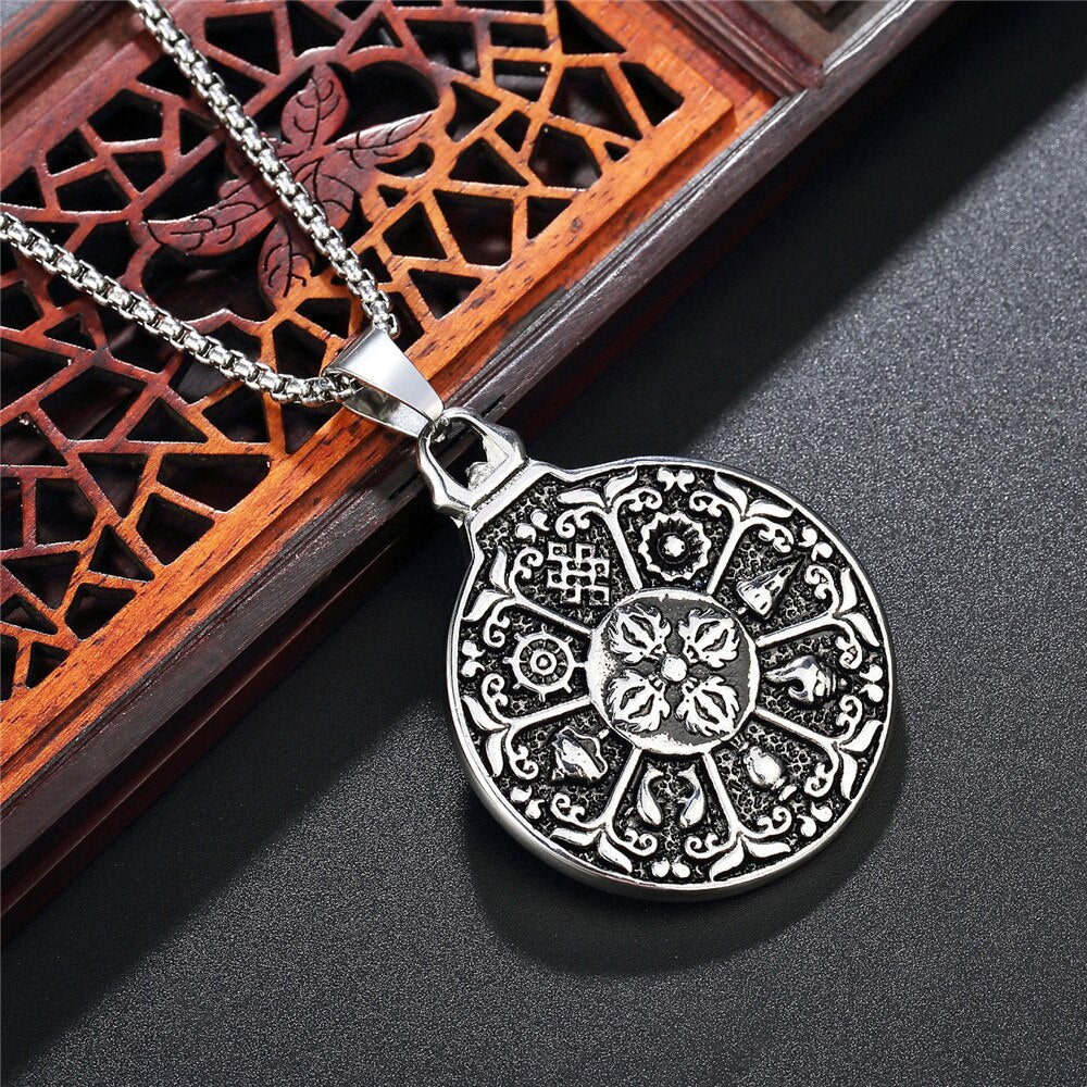 Stainless Steel Titanium Greek Mythology Compass Totem Vintage Boho Hi ...