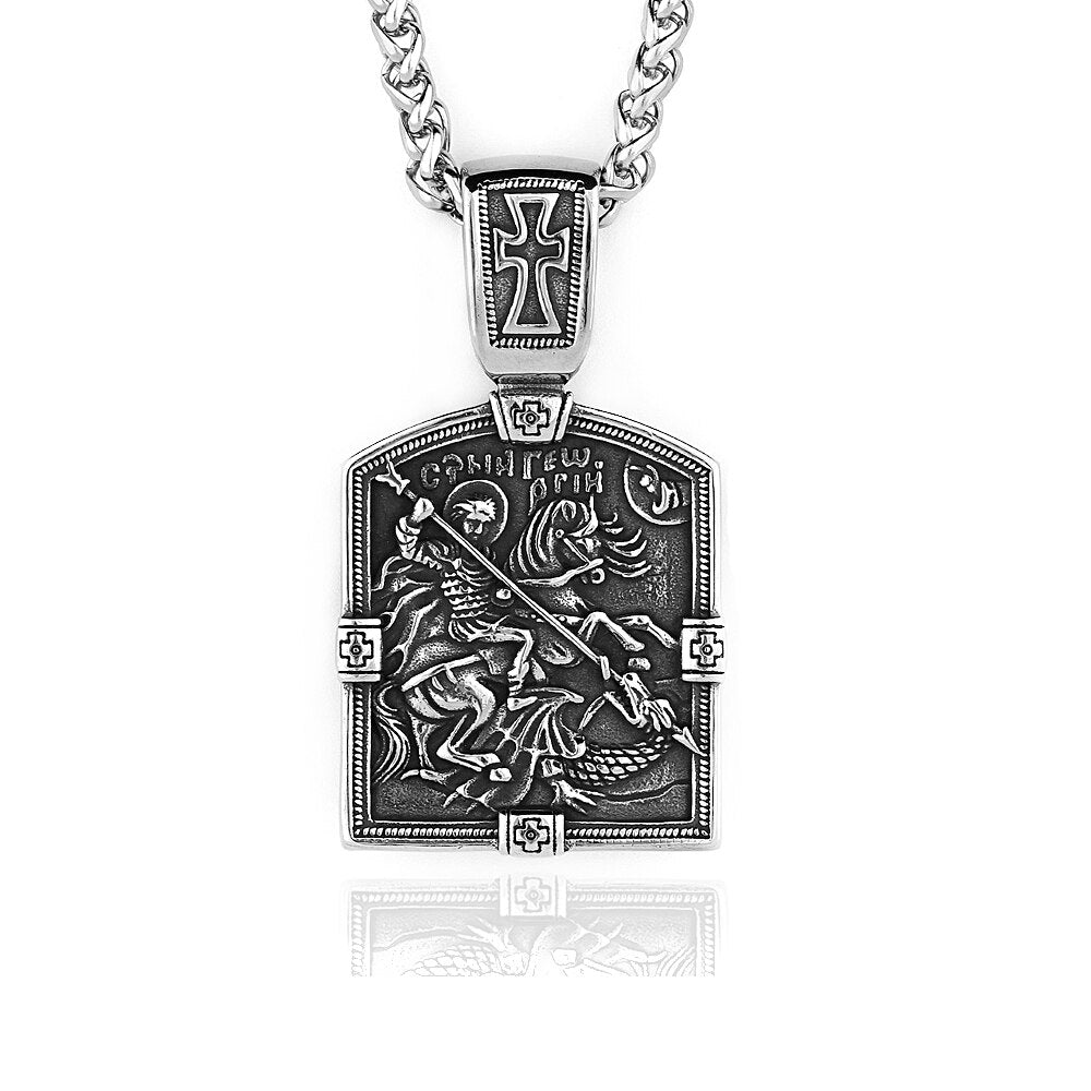Heavy Metals Holy Warrior Religious Back Bible Pendant Necklace For Me ...