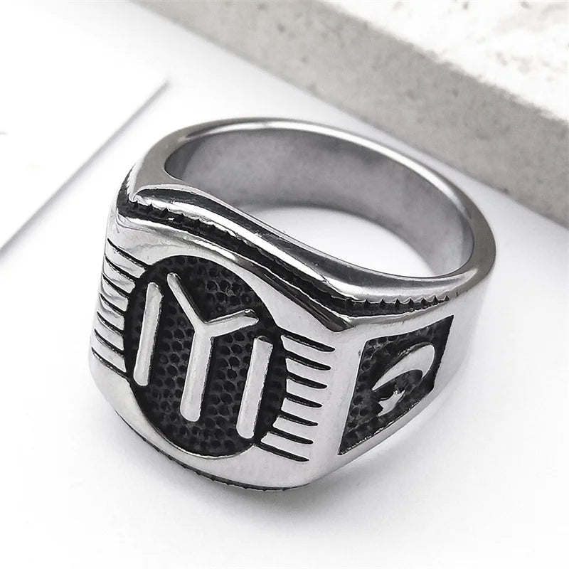 Turkey Moon Star Logo Ring Stainless Steel Silver Color – Gofaer Finds ...