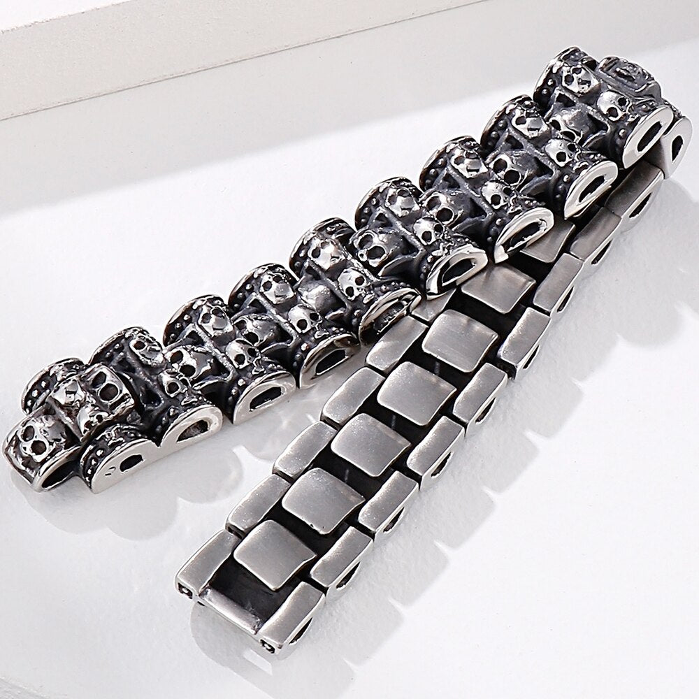 Cool Skull Head Chain Bracelet Man – Gofaer Finds store!