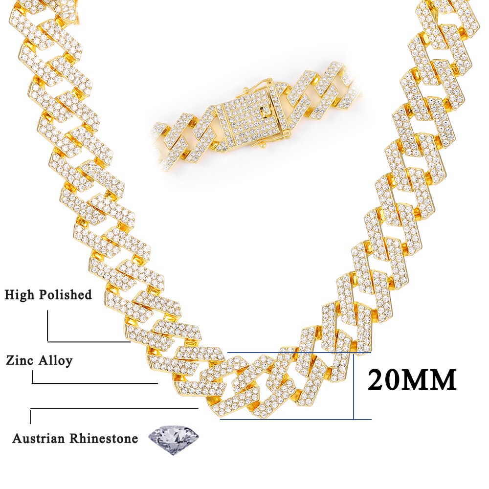 20MM Hip Hop Miami Curb Cuban Chain – Gofaer Finds store!