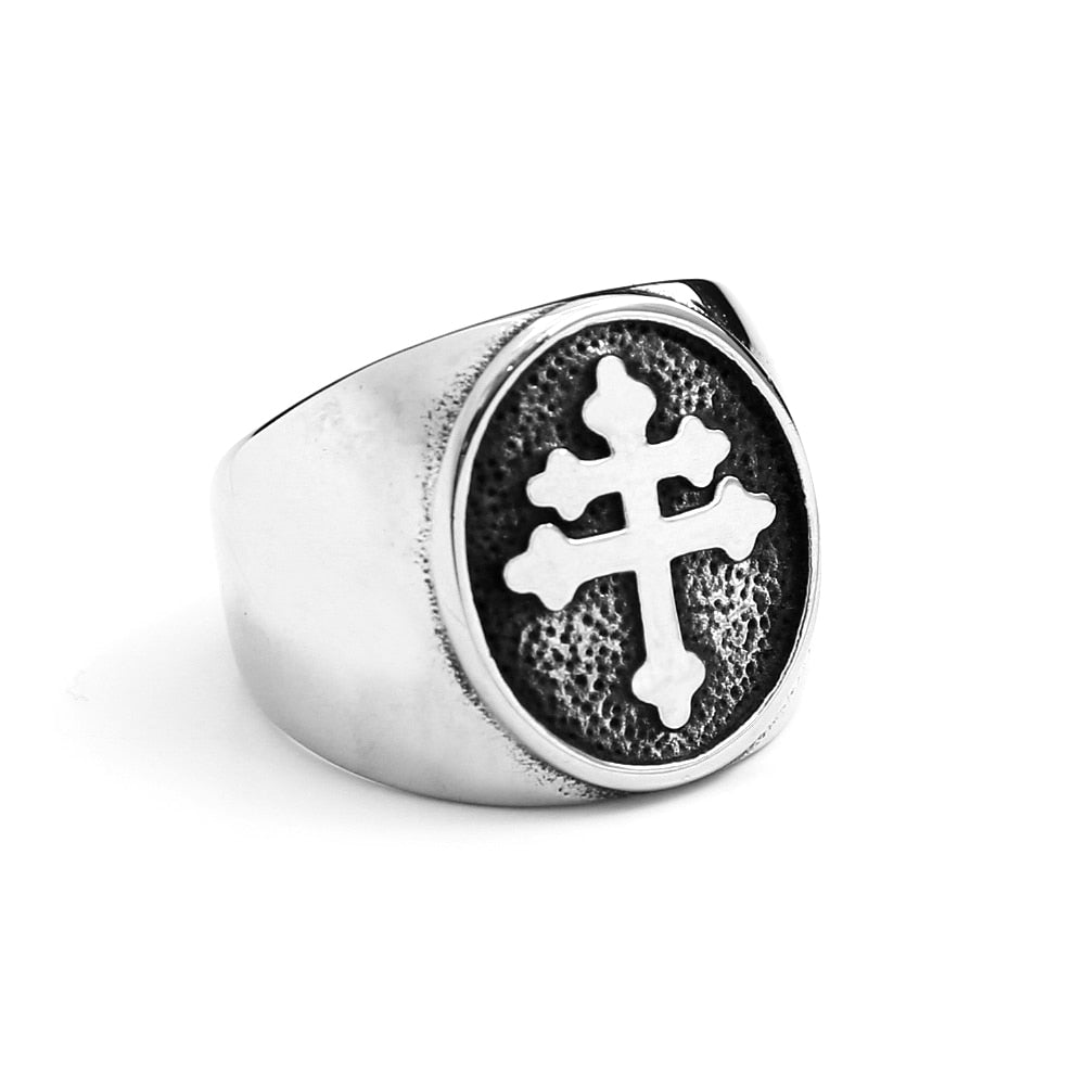 Classic Lorraine Cross Signet Ring for Men – Gofaer Finds store!