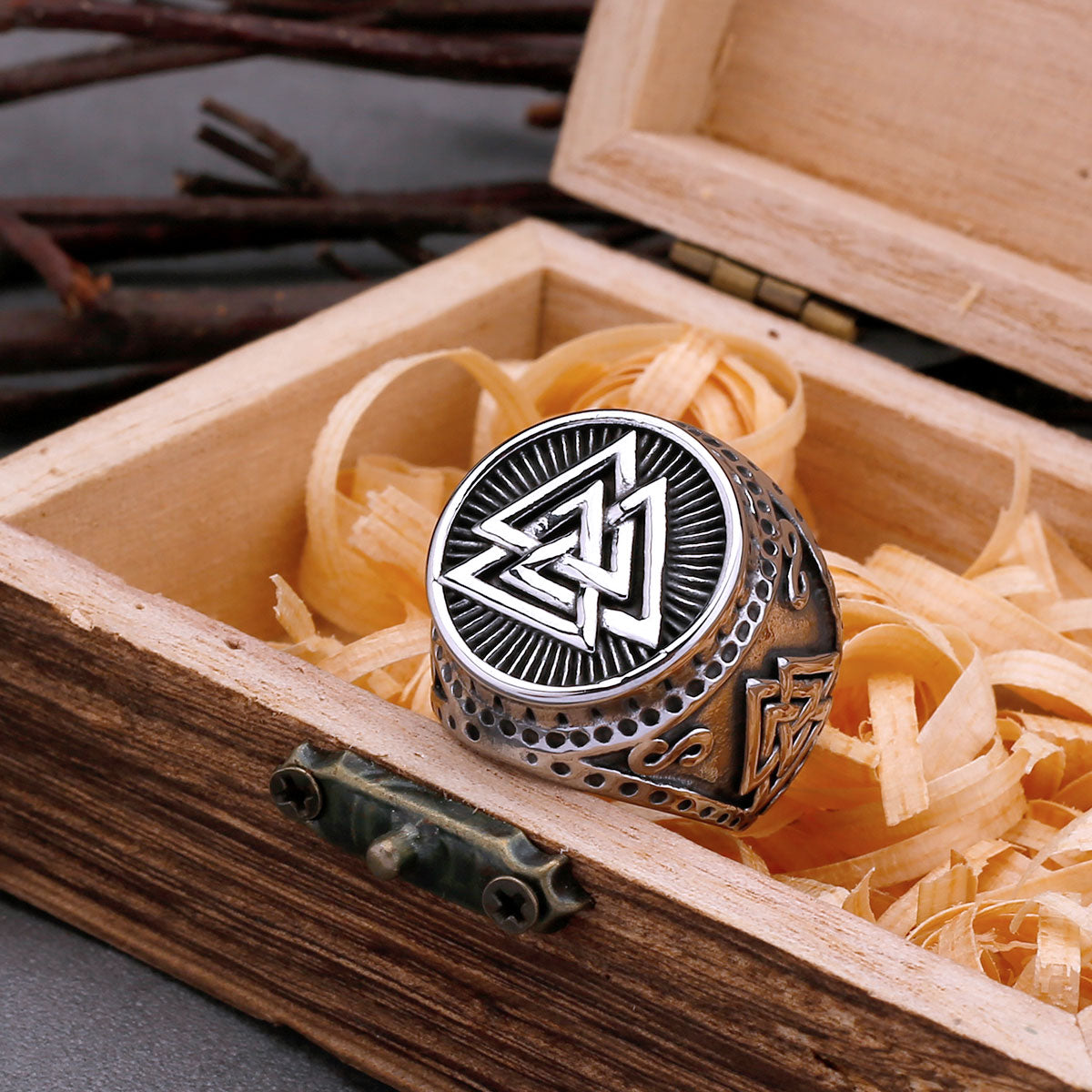 Nordic Viking High Quality Valknut Rune Stainless Steel Ring – Gofaer ...
