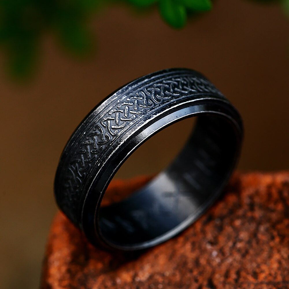 Fashion Simple Norse Viking Totem Amulet Rune Rings For Men Women ...