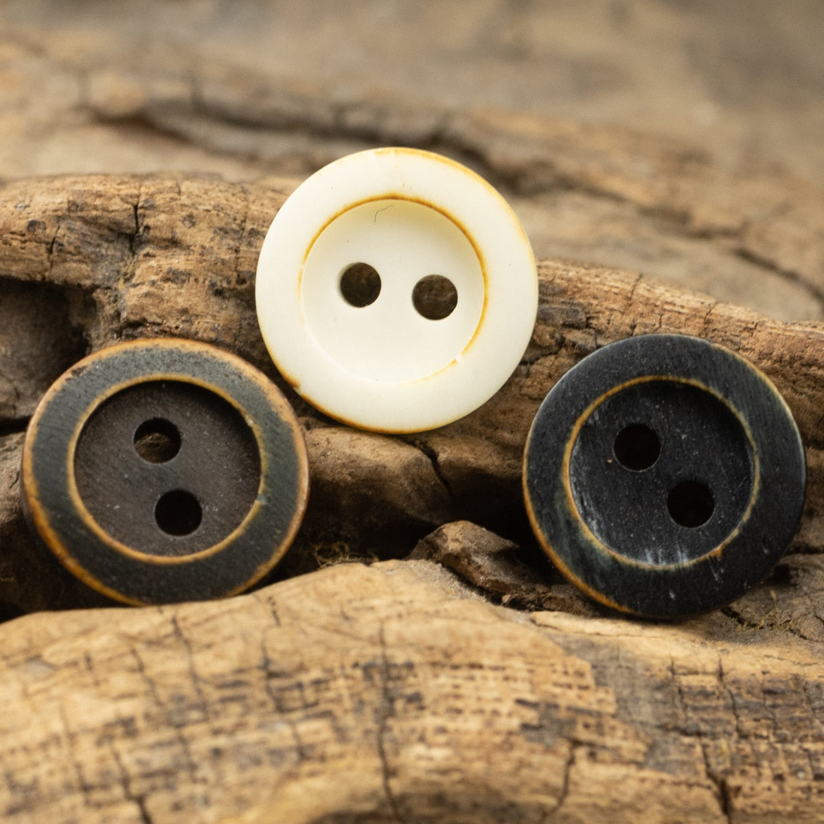 White Bone Buttons Genuine Oriental Sytyle Two Hole Buttons – Gofaer ...
