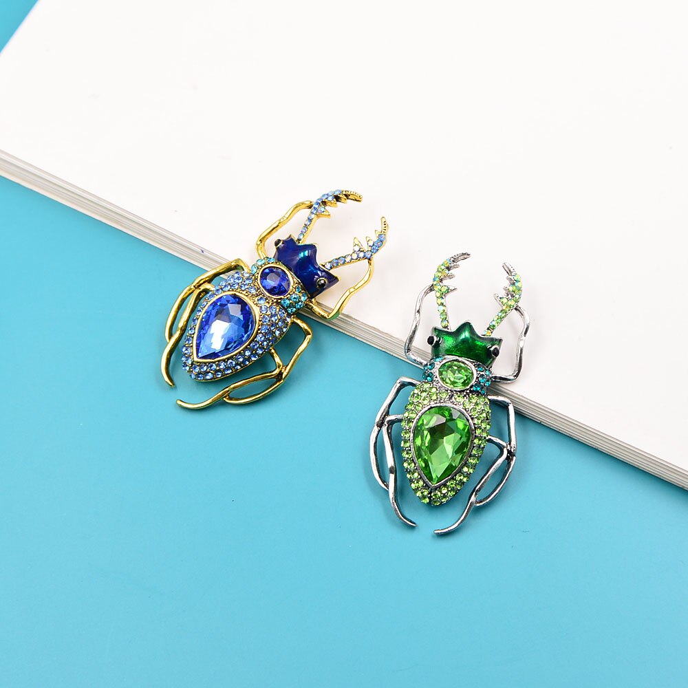 Crystal Large Beetle Brooches For Women – Gofaer Finds store!