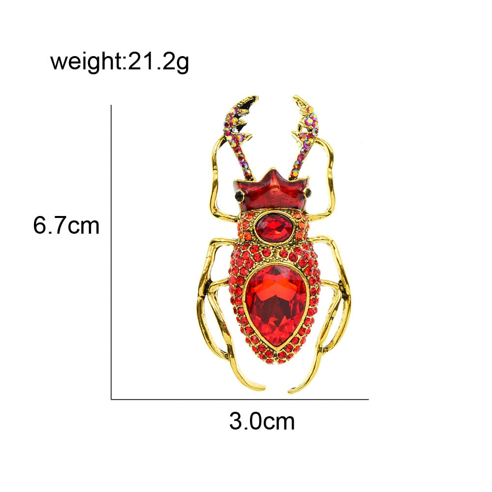 Crystal Large Beetle Brooches For Women – Gofaer Finds store!