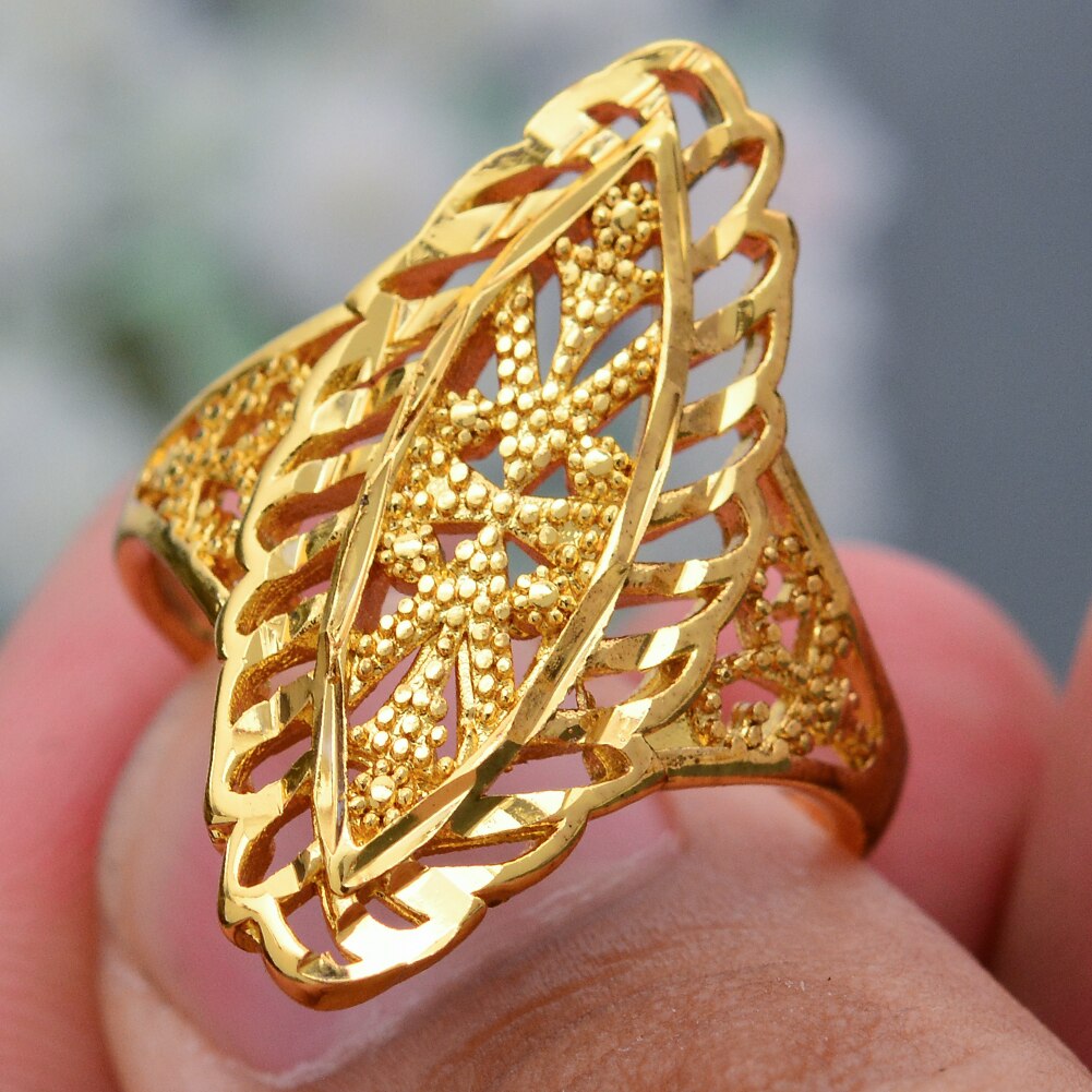 gold color retro men women frosted rings – Gofaer Finds store!