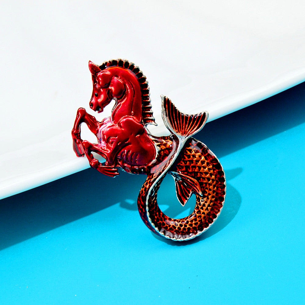 Enamel Horse and Fish Brooches – Gofaer Finds store!
