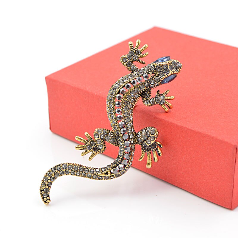 2 Colors Available Rhinestone Lizard Brooches – Gofaer Finds store!