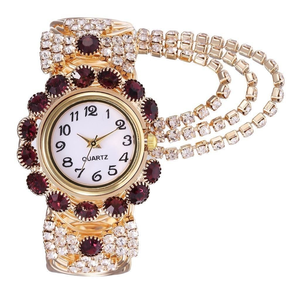 Luxury Rhinestone Bracelet Watch Women Watches – Gofaer Finds store!