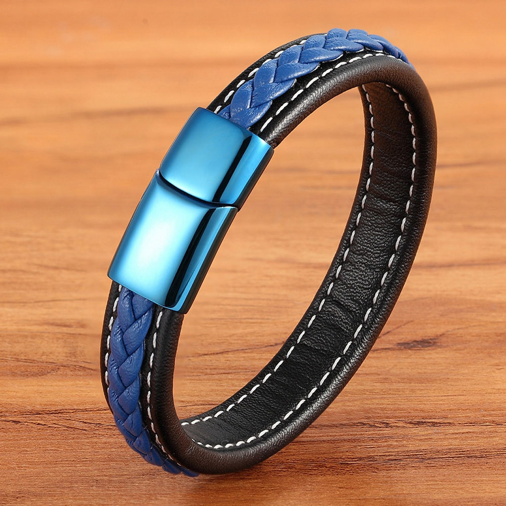 Classic Luxury With Blue Color Leather Combination Stitching Blue Colo ...